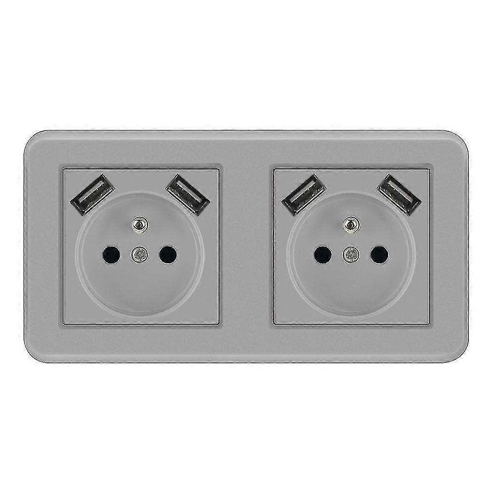 French Socket 16a European Socket Type 82 Recessed Wall Socket Pc Gray ...