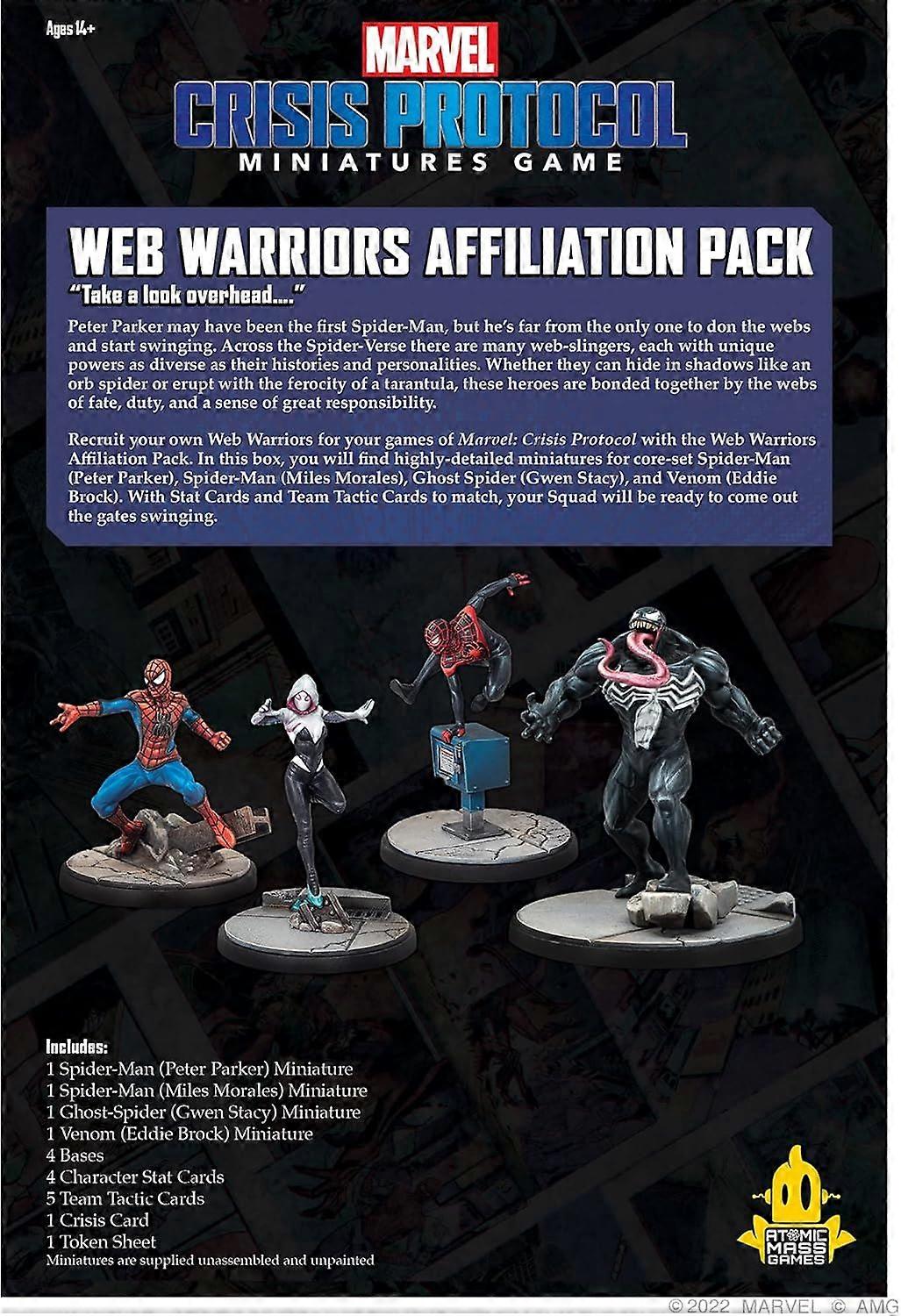 Web Warriors Affiliation Pack Marvel Crisis Protocol | Fruugo UK