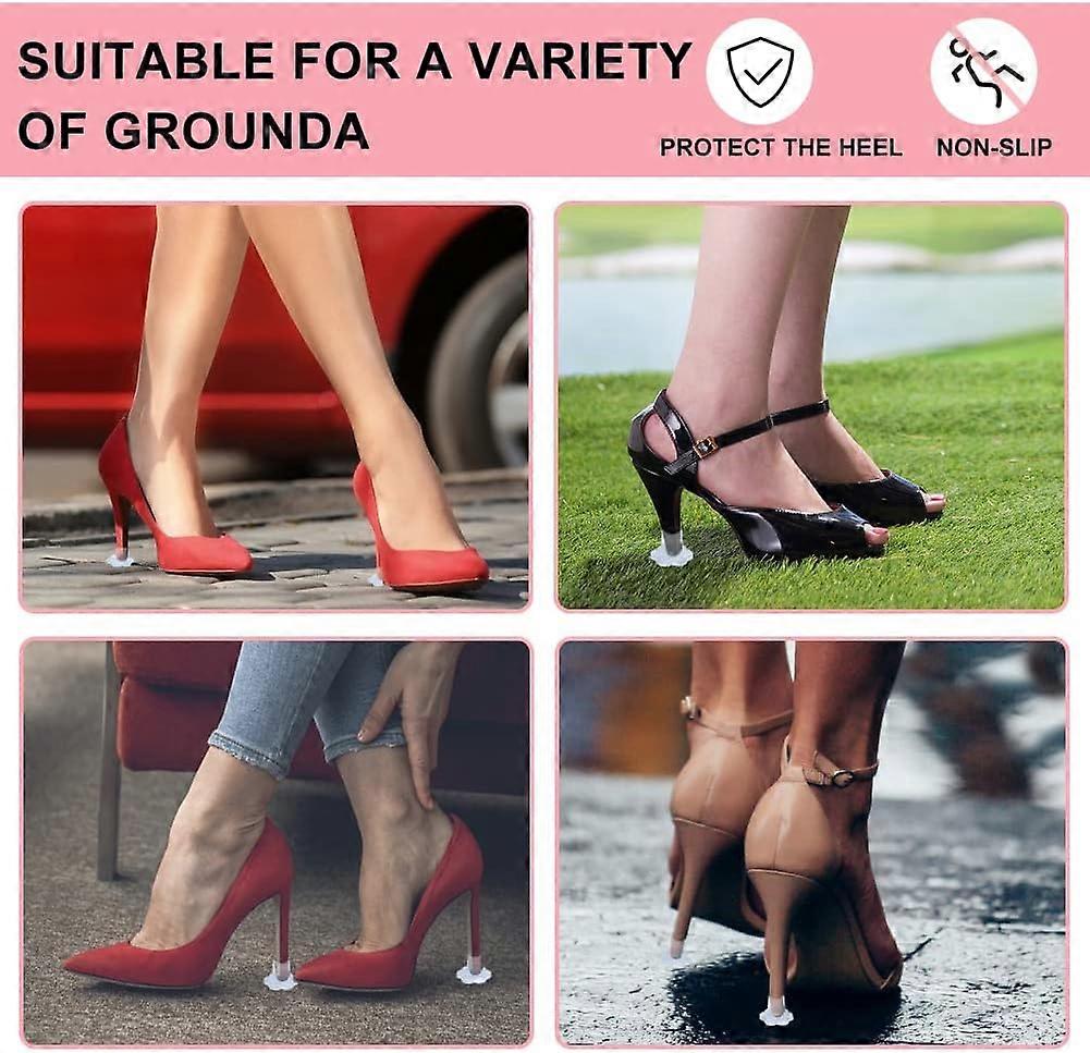 Heel Protectors (Pack of 4 Pairs) 5mm High Heel Protector Stiletto Shoe ...