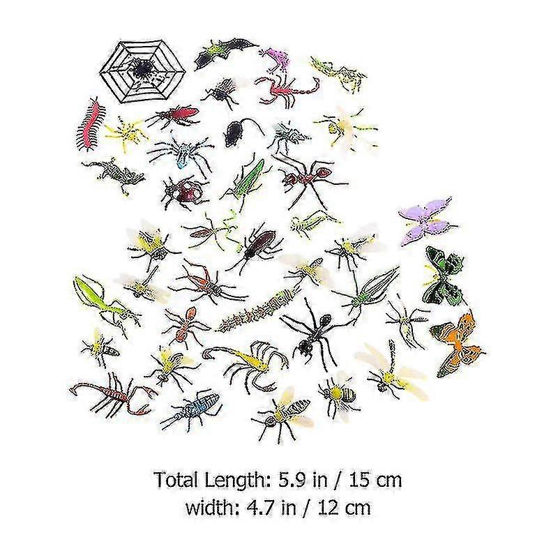 42pcs Fake Bugs Toy Mini Realistic Insects Toys Kids Toddlers ...