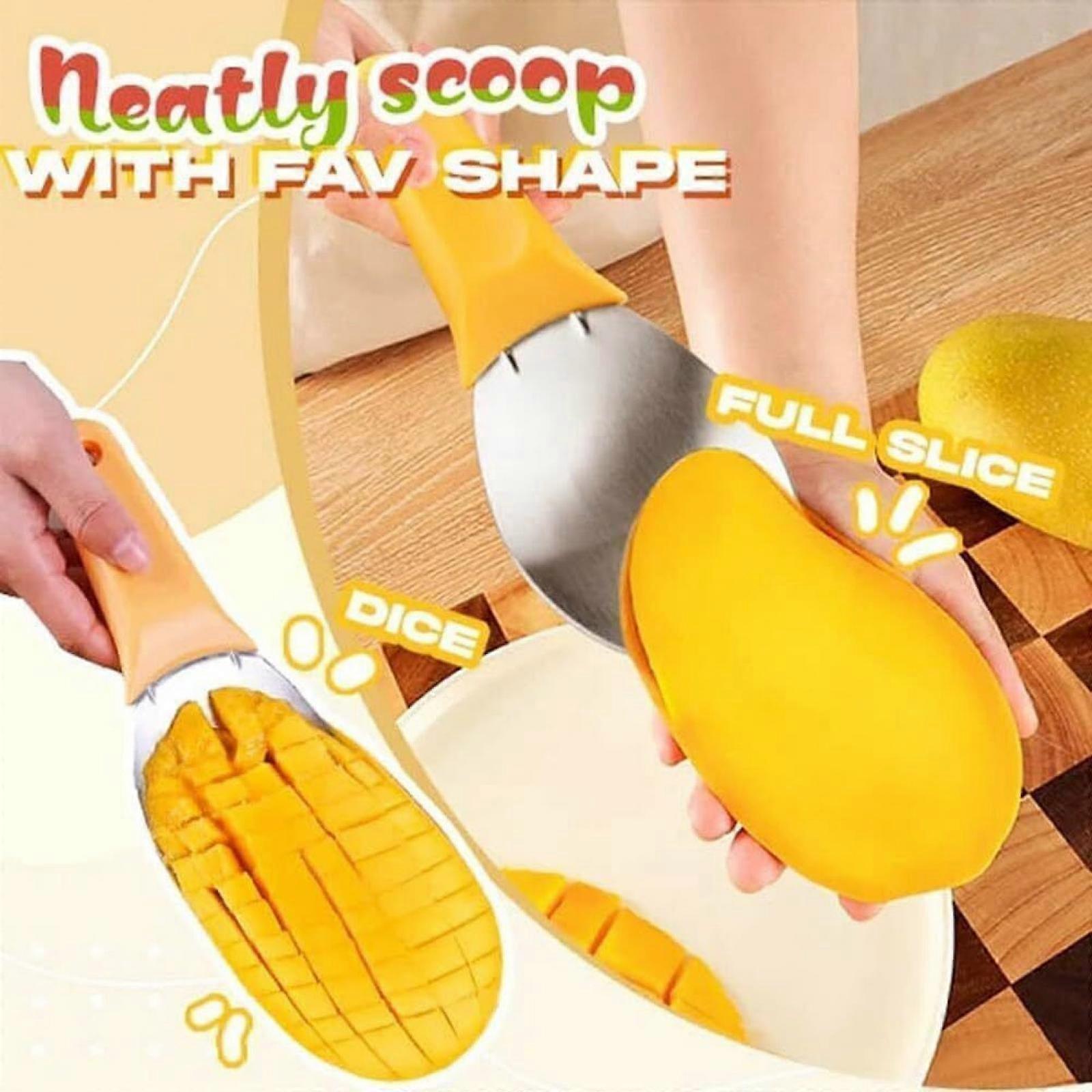 Mango Cutter, Fruit Dicer, Peeler And Separator Tool To Extract Flesh ...
