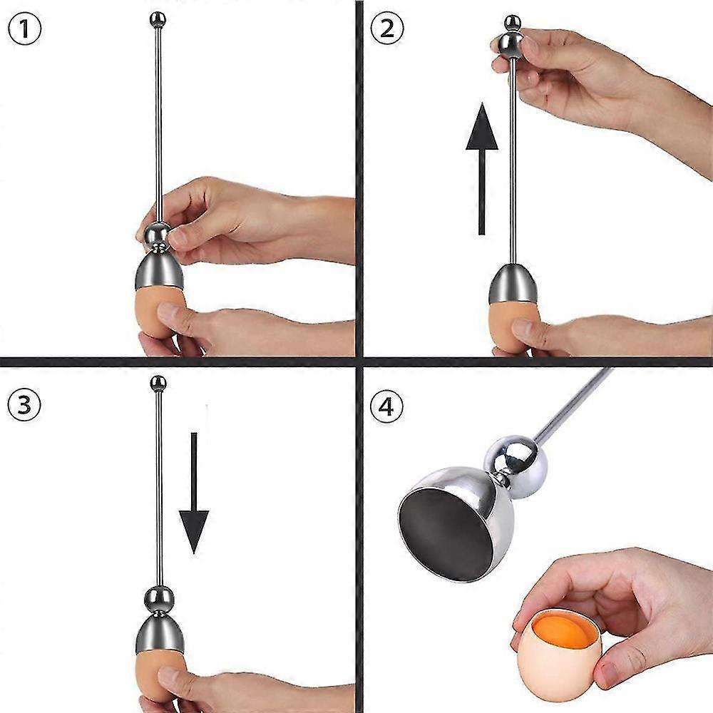 Stainless Steel Egg Shell Cracker Opener & Separator - Easy Egg ...