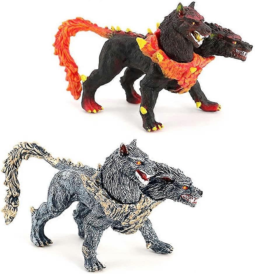 Two-headed Eldrador Creatures Hellhound Toys Action Figurines Mythical Creatures Toy for Kids ...