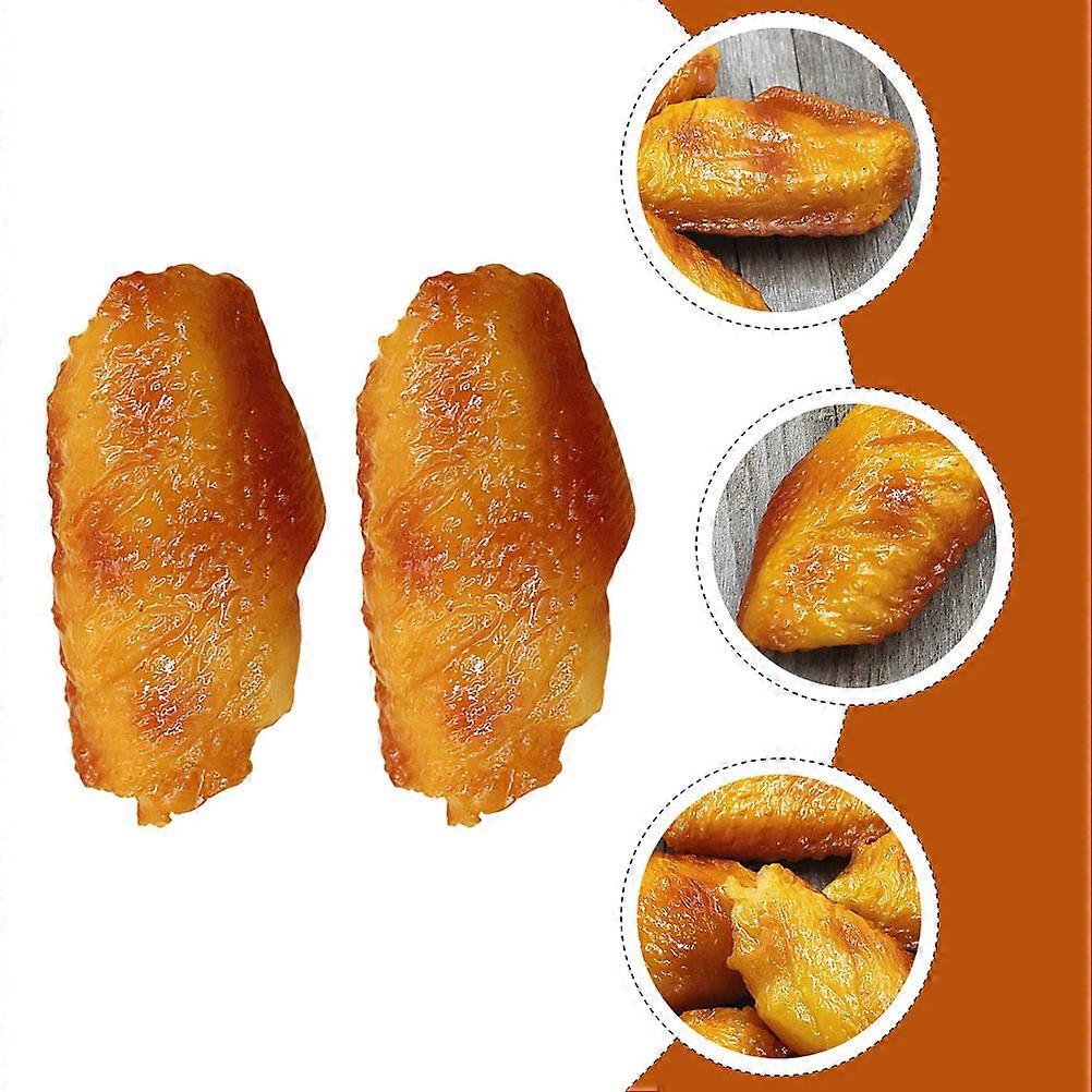 2 Pcs Rayan Toys Kids Fake Chicken Meat Food Faxu Chicken Wing Fake ...