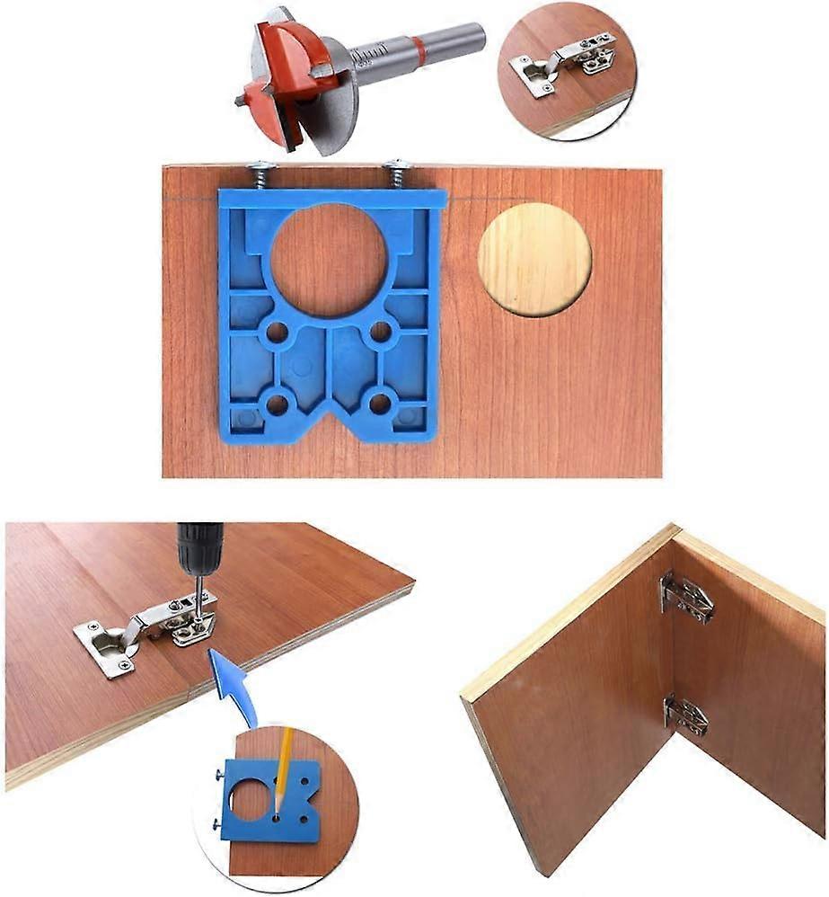 35MM Hinge Jig Drill Bit Sets Concealed Hinge Drill Bit Guide Drilling ...