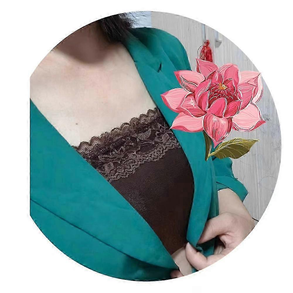 14 Colors Womens Lace Clip-on Mock Camisole Bra Insert Overlay Modesty ...
