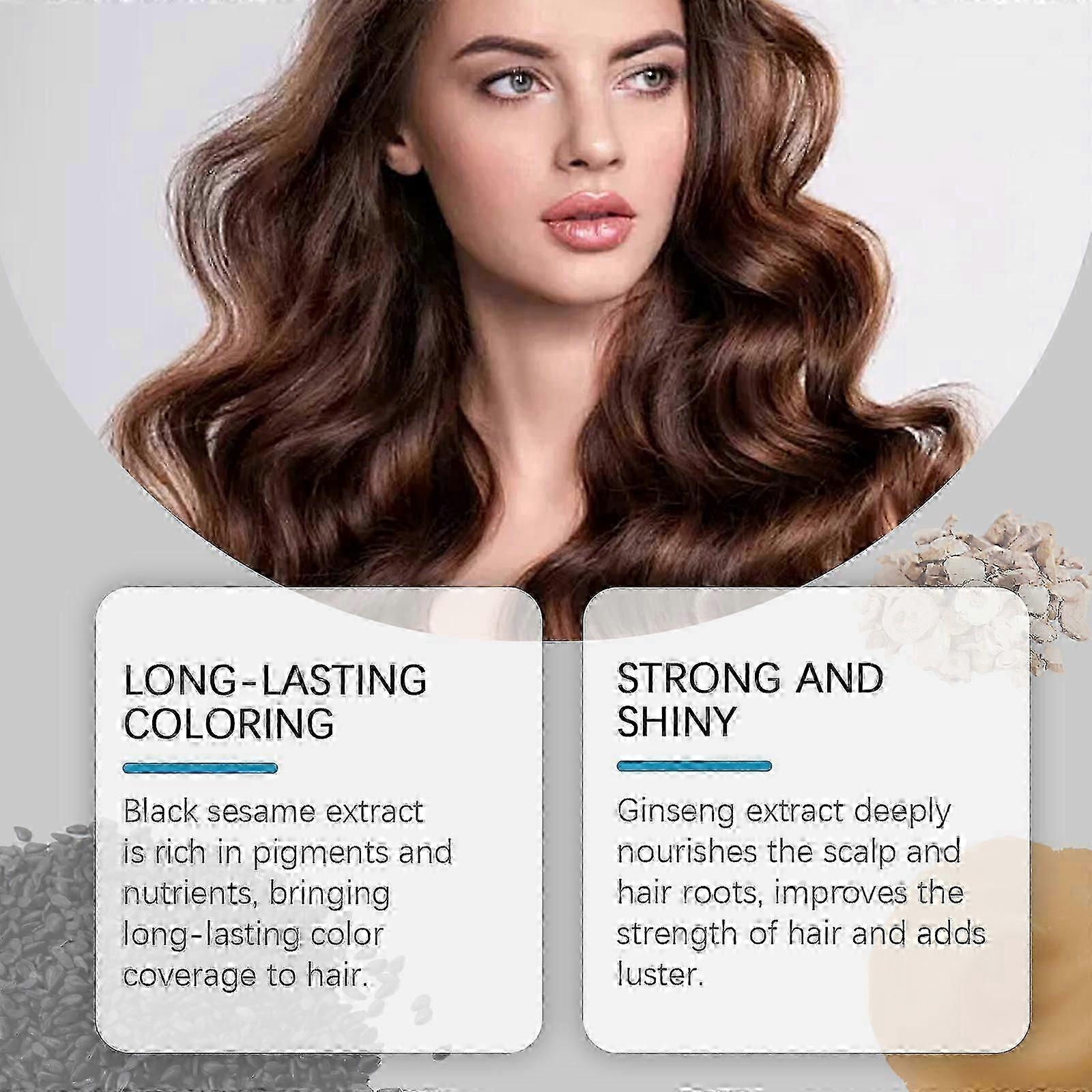 Hair Dye Shampoo, Instant Hair Color Shampoo Long Lsating For Men Women ...