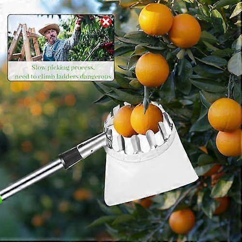 2.4M Fruit Picker with Bag (16 cm) Telescopic Fruit Picker Fruit Picker ...