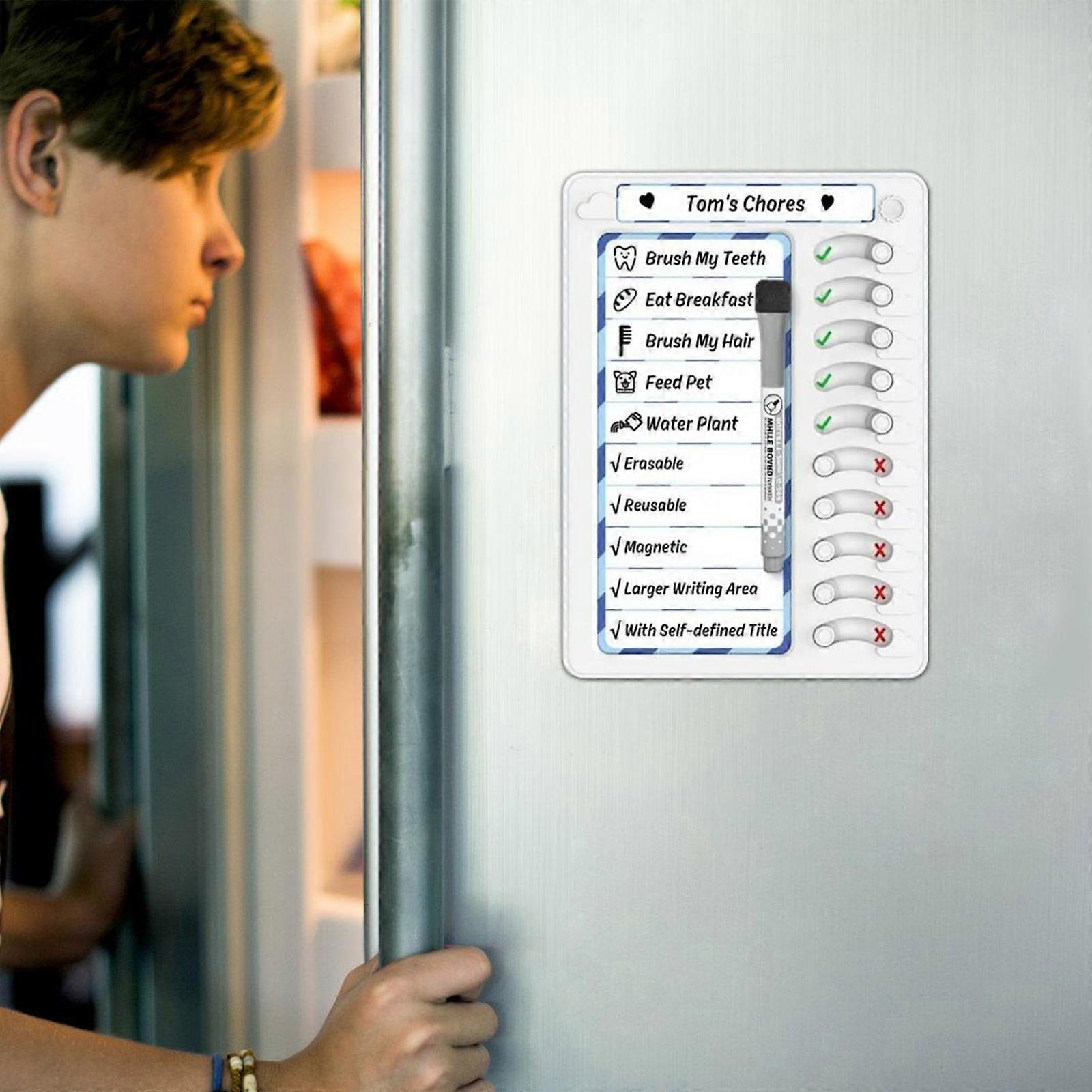 Blank Chore Chart for Kids Chores Slider Chart Checklist Board Magnetic Dry Erases Chore Chart ...