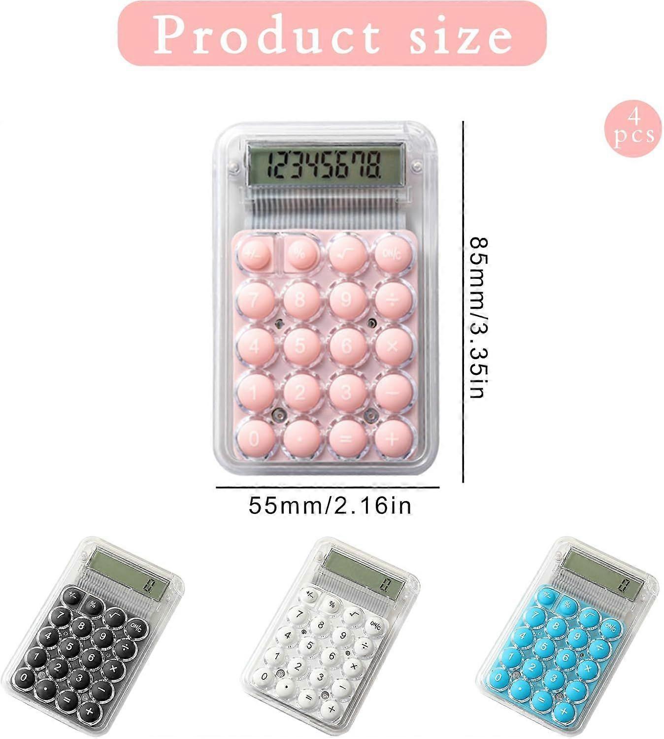 Colorful Electronic Calculator 4 Pcs Candy Colored Desktop Calculator ...