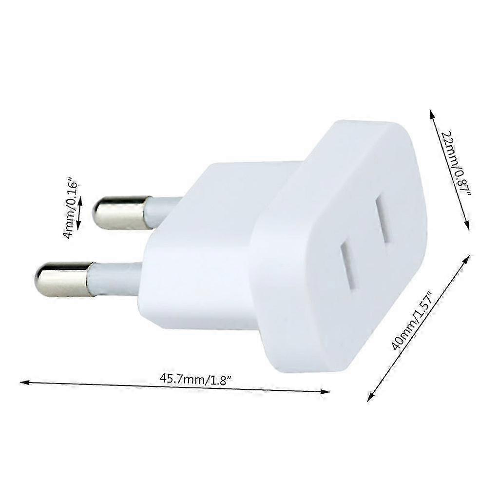 USA to EU Plug Adapter Travel Charger Power Socket Converter for Europe ...