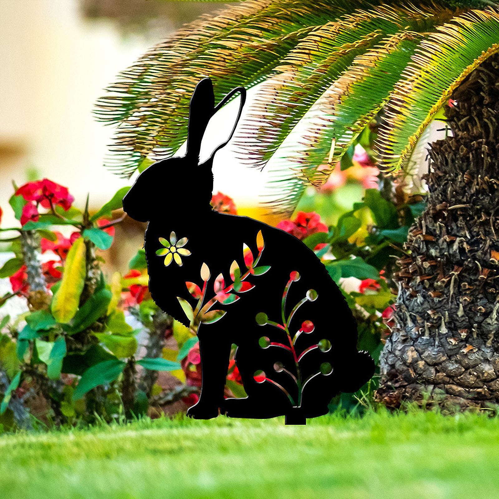 Easter Rabbit Corrugated Yard Sign Decorative Easter Rabbit Pathway ...