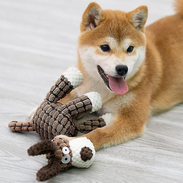 3pcs Indestructible Robust Donkey, Squeaky Dog Toys For Aggressive ...