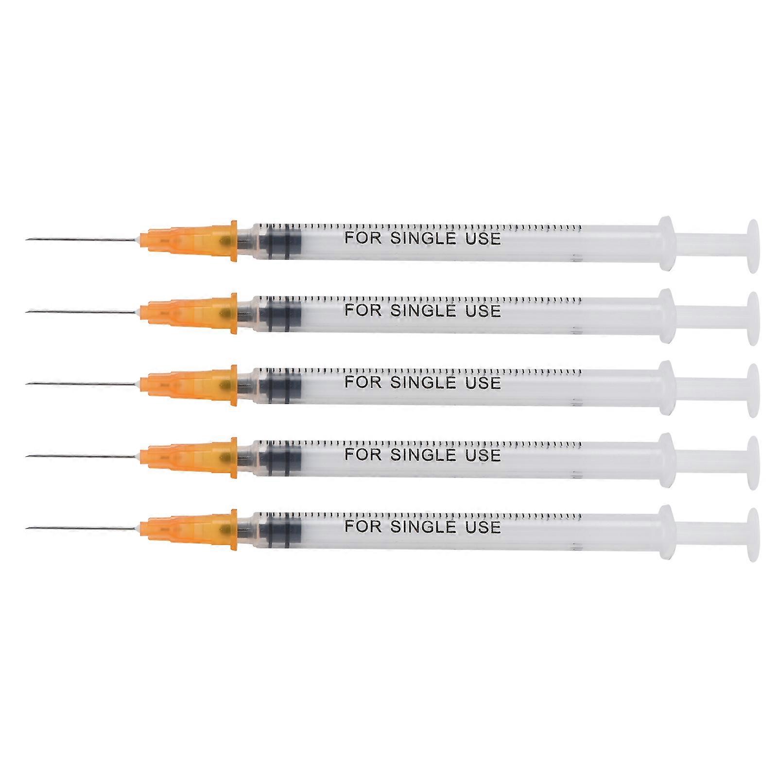 1ml Disposable Syringe with Needle - 50 Sets | Plastic Injector for ...