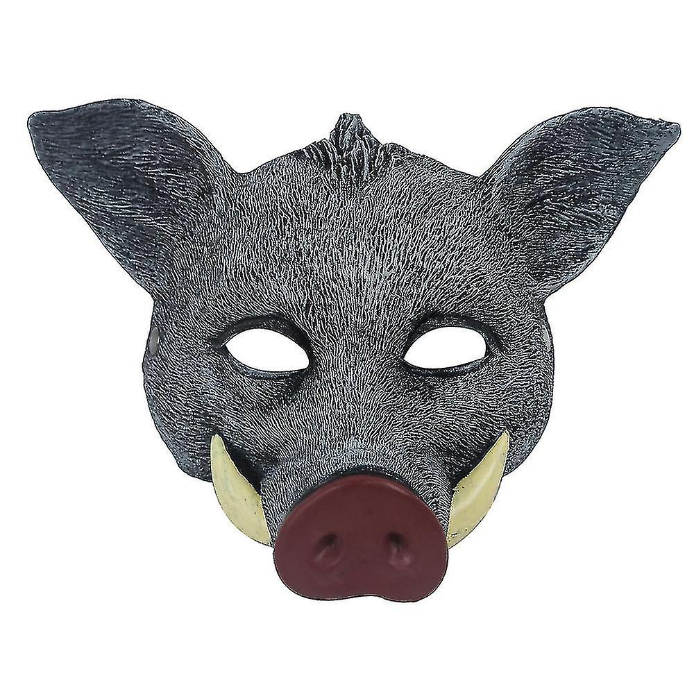3d Realistic Wild Boar Face Mask Pu Foam Pig Face Cover Dress Up Party ...