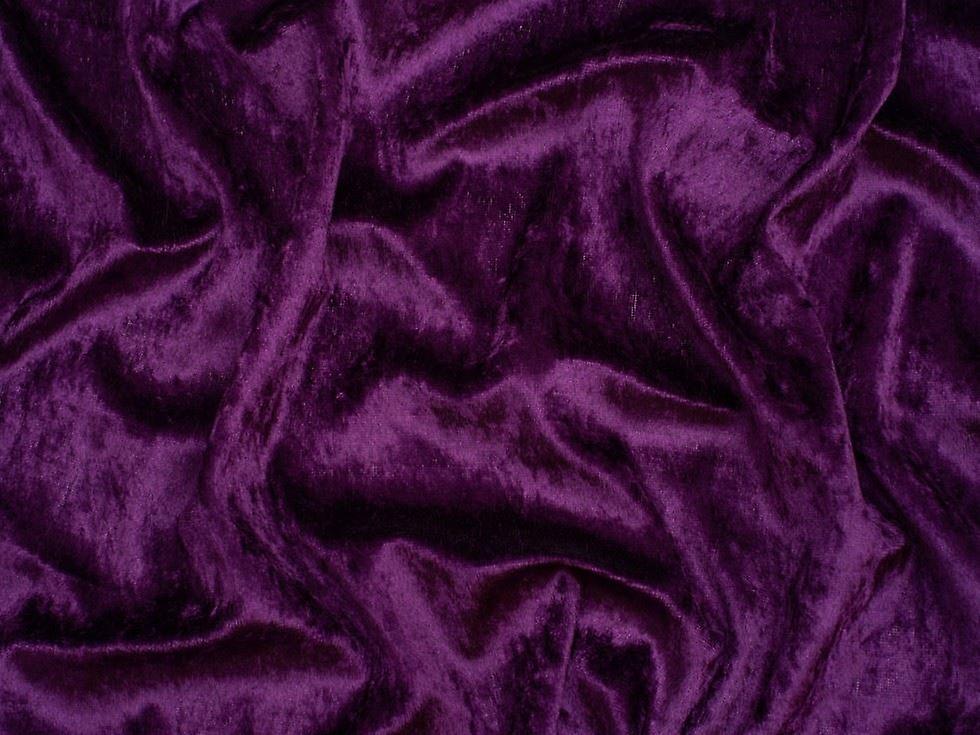 Minerva Crush Velvet Stretch Knit Fabric Dark Purple - per metre ...