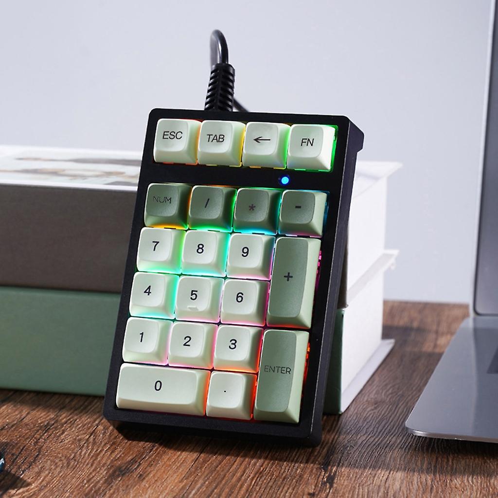 Mechanical Numeric Keypad Green Axis Rgb Usb Keyboard Computer Numpad ...