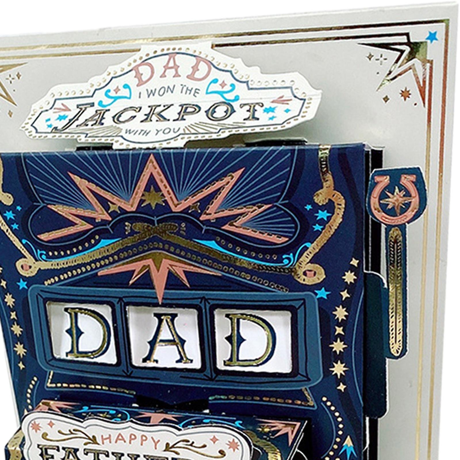 3D FatherS Day Card Father's Day Greeting Card from Wife Daughter Son ...