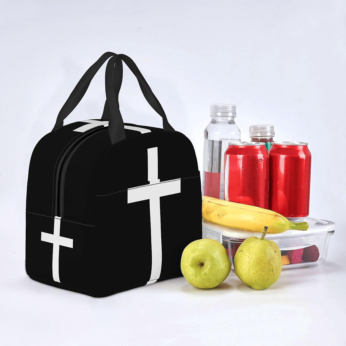Catholic Jesus Cross Lunch Bag Women Thermal Cooler Insulated Christian ...