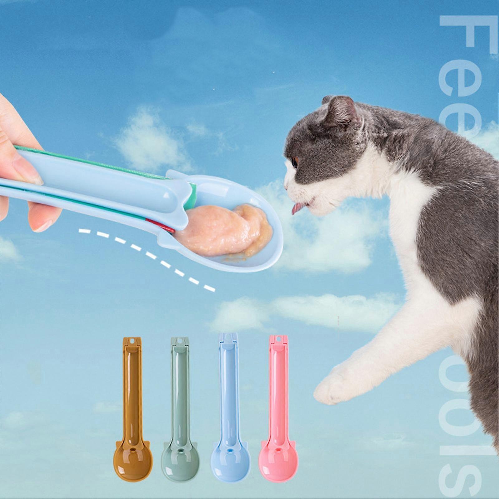 Cat Strip Squeeze Spoon Multi Functional Plastic Dog Cat Snack Feeding ...