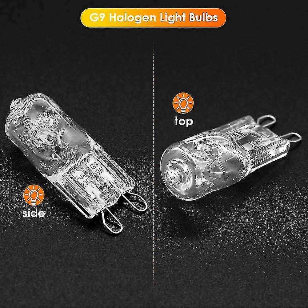 G9 Halogen Bulbs 25W 2800K Warm White, 20 Pack Dimmable Clear Capsule Lamps for Chandeliers and ...