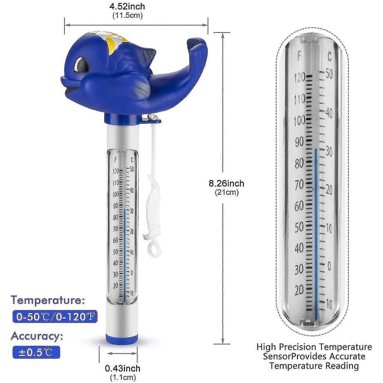 Swimming Pool Floating Thermometer, Pool Thermometer With Rope, Cute ...