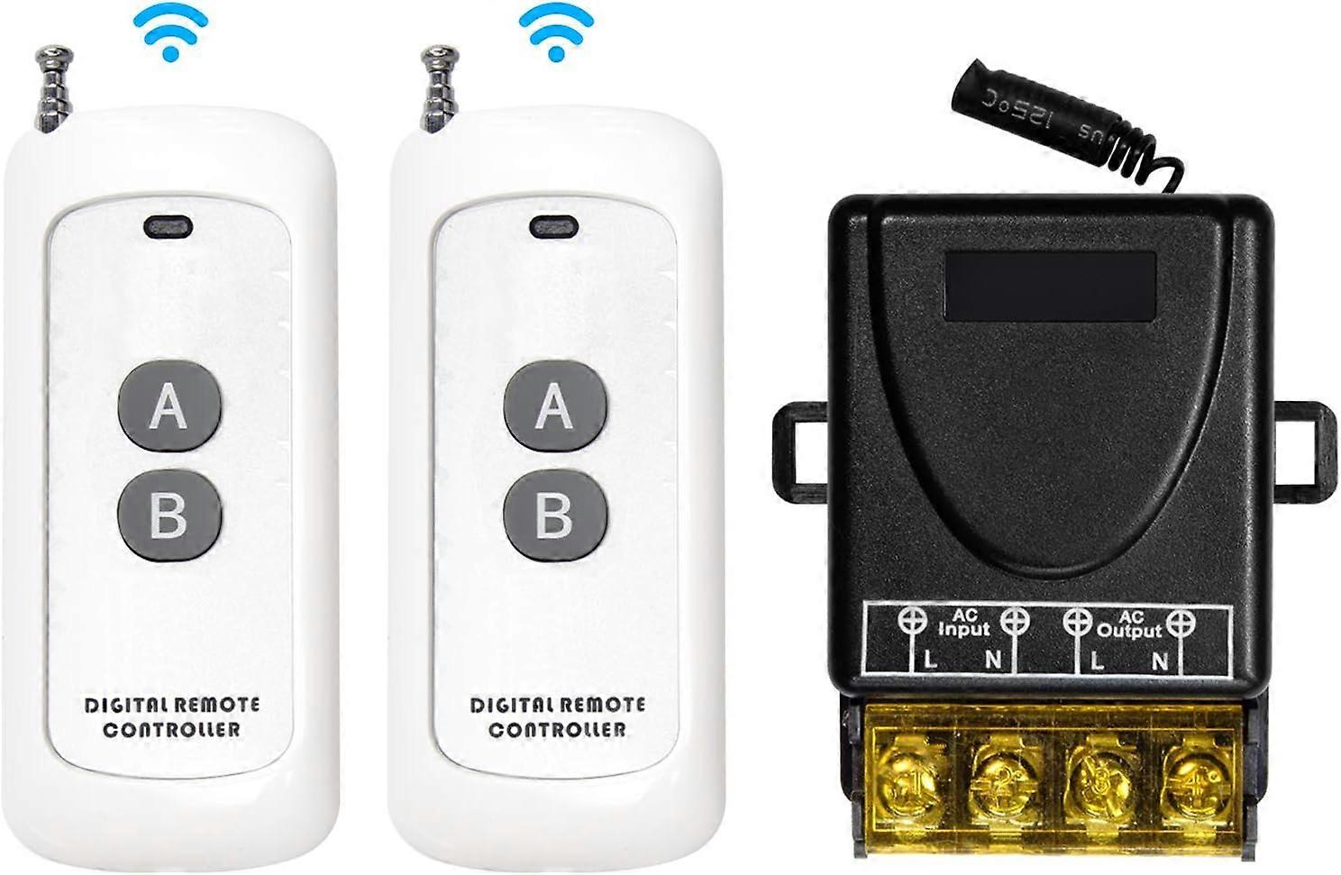 Wireless Remote Switch, AC 110V/220V/230V/240V RF Remote Control Switch ...