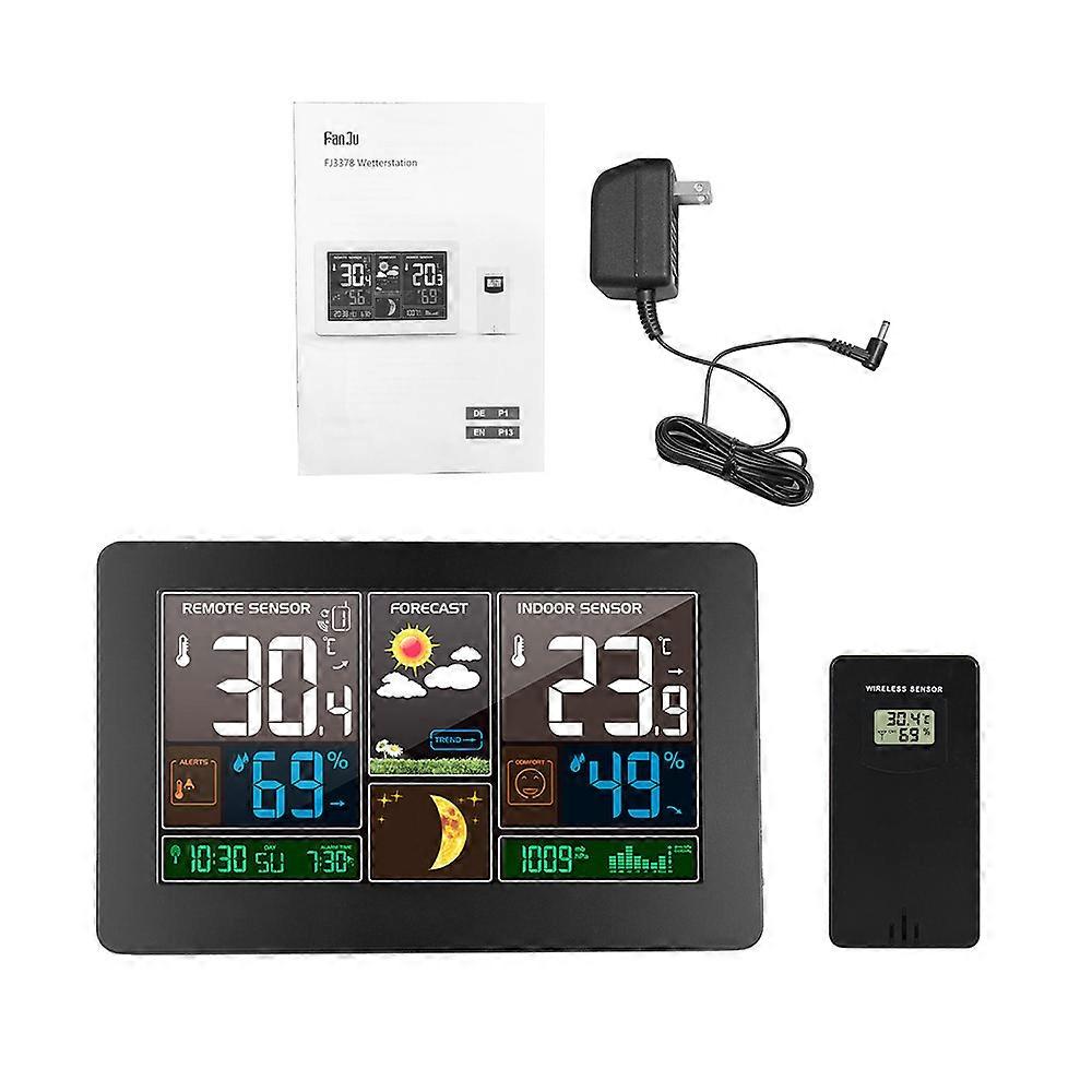 Wireless Weather Station Indoor Outdoor 3-in-1 Weather Thermometer ...