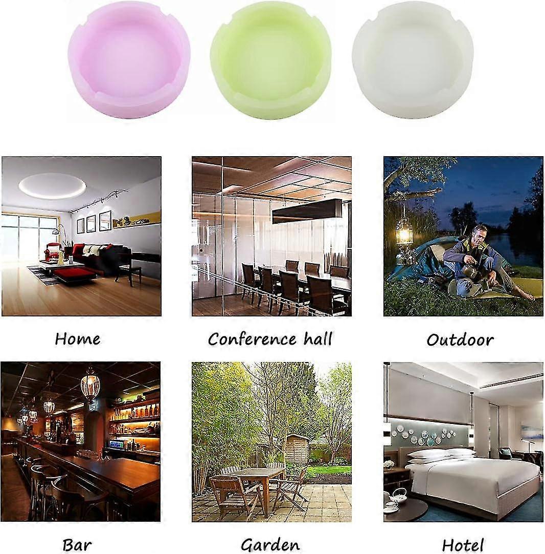 3 Pack Luminous Silicone Ashtray Premium Silicone Rubber High ...