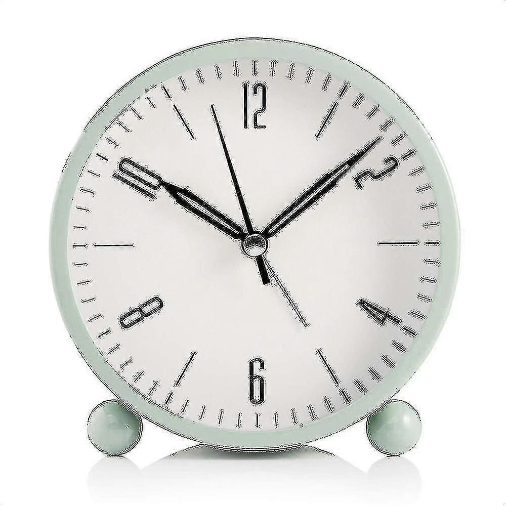Round Alarm Clock Non Ticking, Battery Operated And Light Function ...