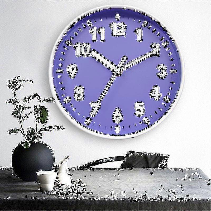 Modern Simple Wall Candy Color Clock Mute Living Room Clock Wall ...