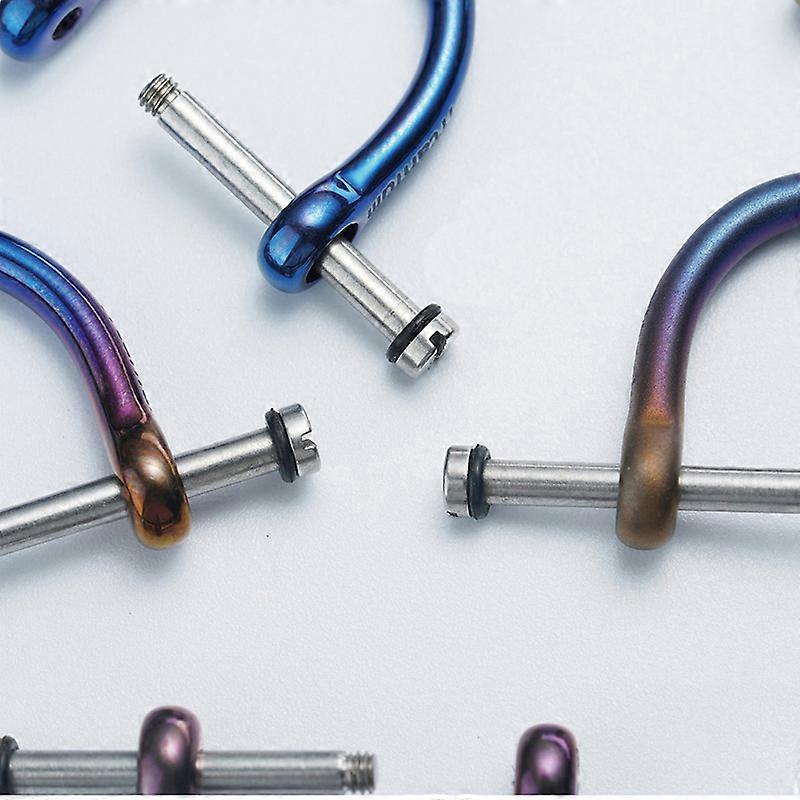 Titanium Car Key Ring Horseshoe D Shape Buckle Lightweight Screw ...