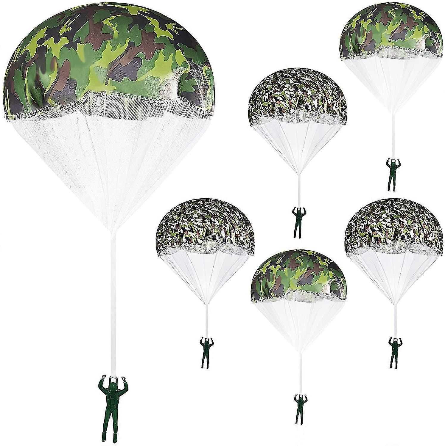 12 Pieces Army Parachute Toy Action Figures Toy Hand Throwing Army Men ...