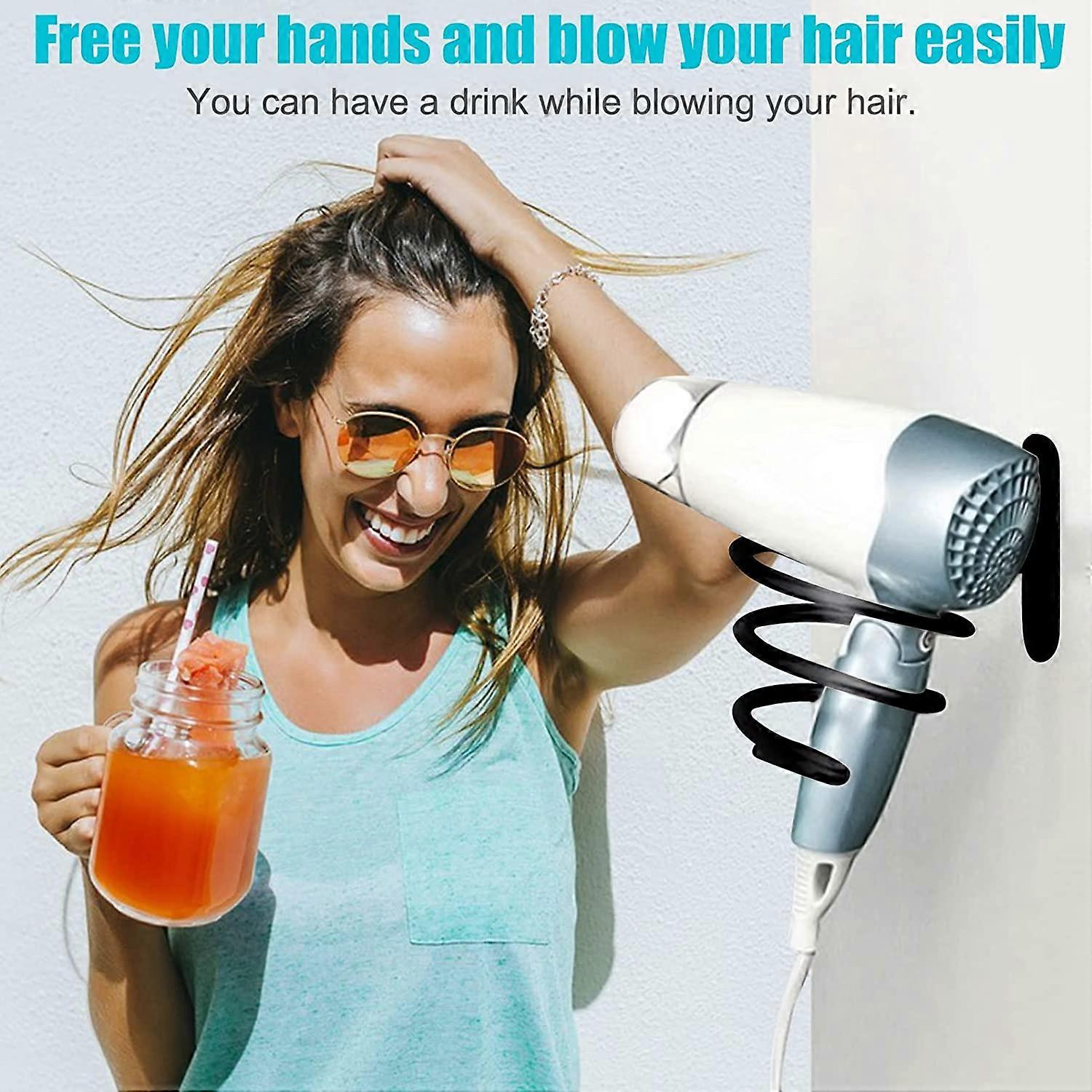 Hair Dryer Holder, Hair Dryer Wall Mount Bracket Stainless Steel, Hair ...