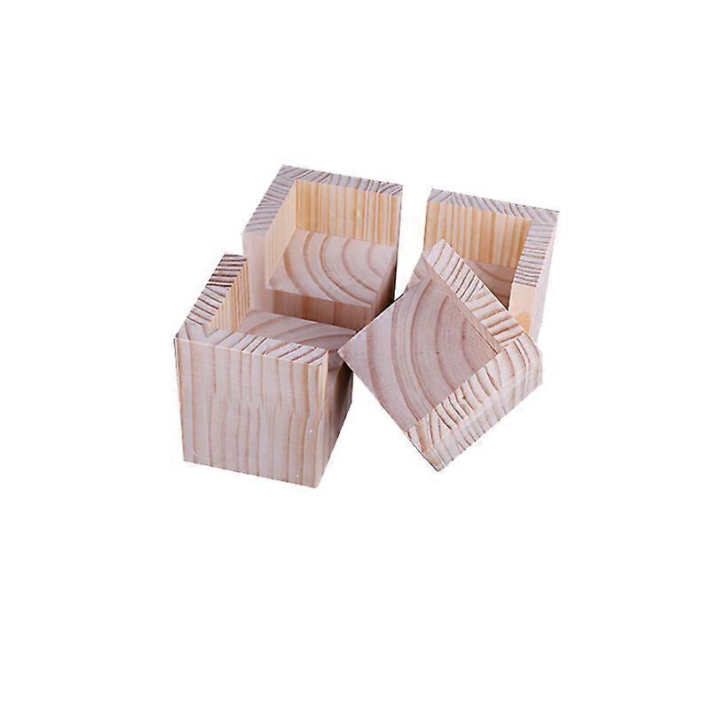 Bed Risers Furniture Risers, Heavy Duty Furniture Wooden Lifts(4pcs ...