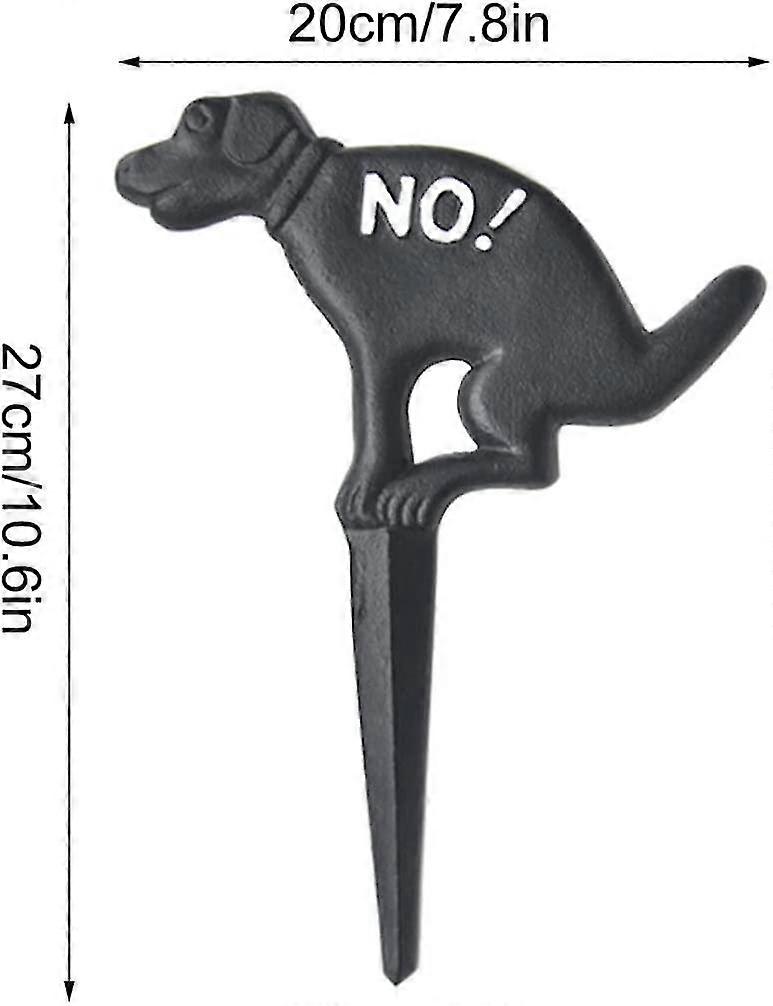 No Pooping Sign, Garden Yard Cast Iron No Dog Poop Urinating Yard Sign ...