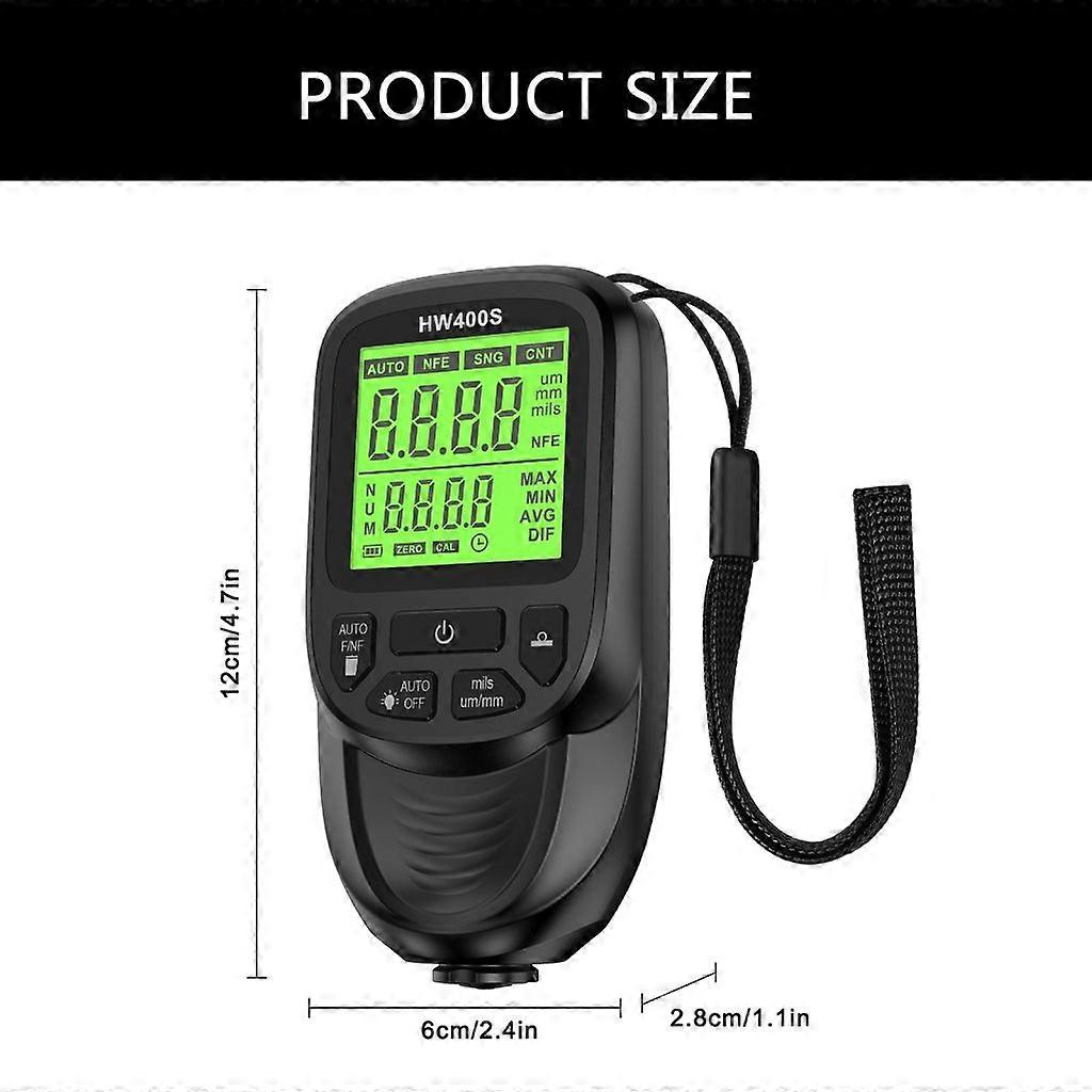Coating Thickness Gauge Paint Meter Thickness Gauge Measuring 0-2000m ...