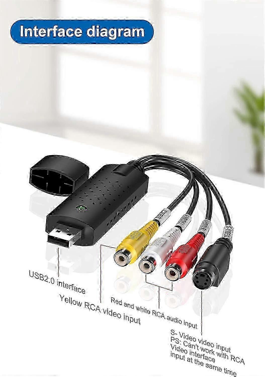 VHS to Digital Converter,Hi8 VHS to DVD Video Capture Card,Digital ...