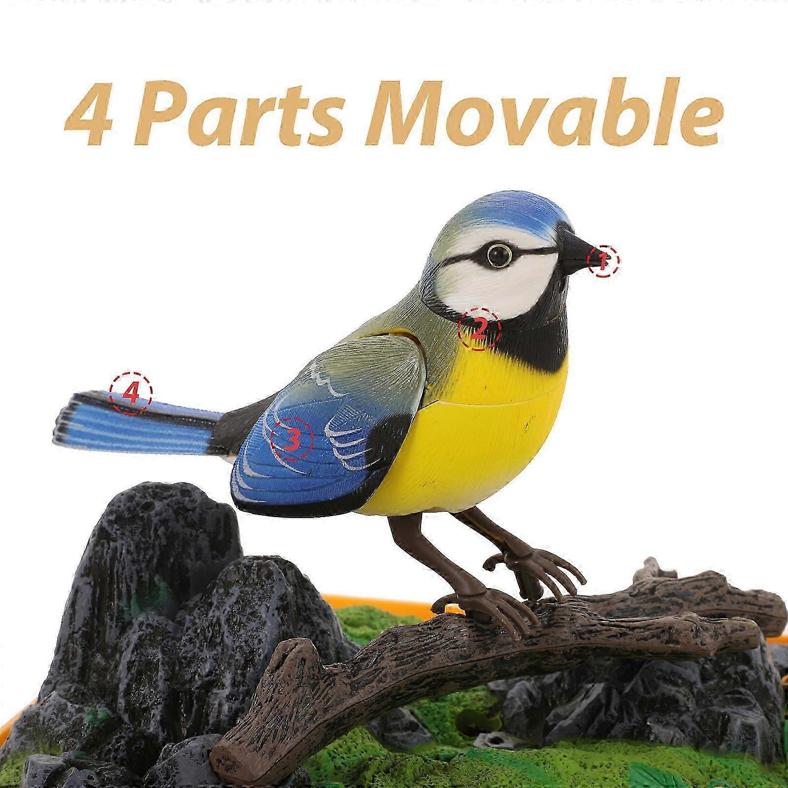 Realistic Singing Chirping Bird in Cage Realistic Sound Activated Bird ...