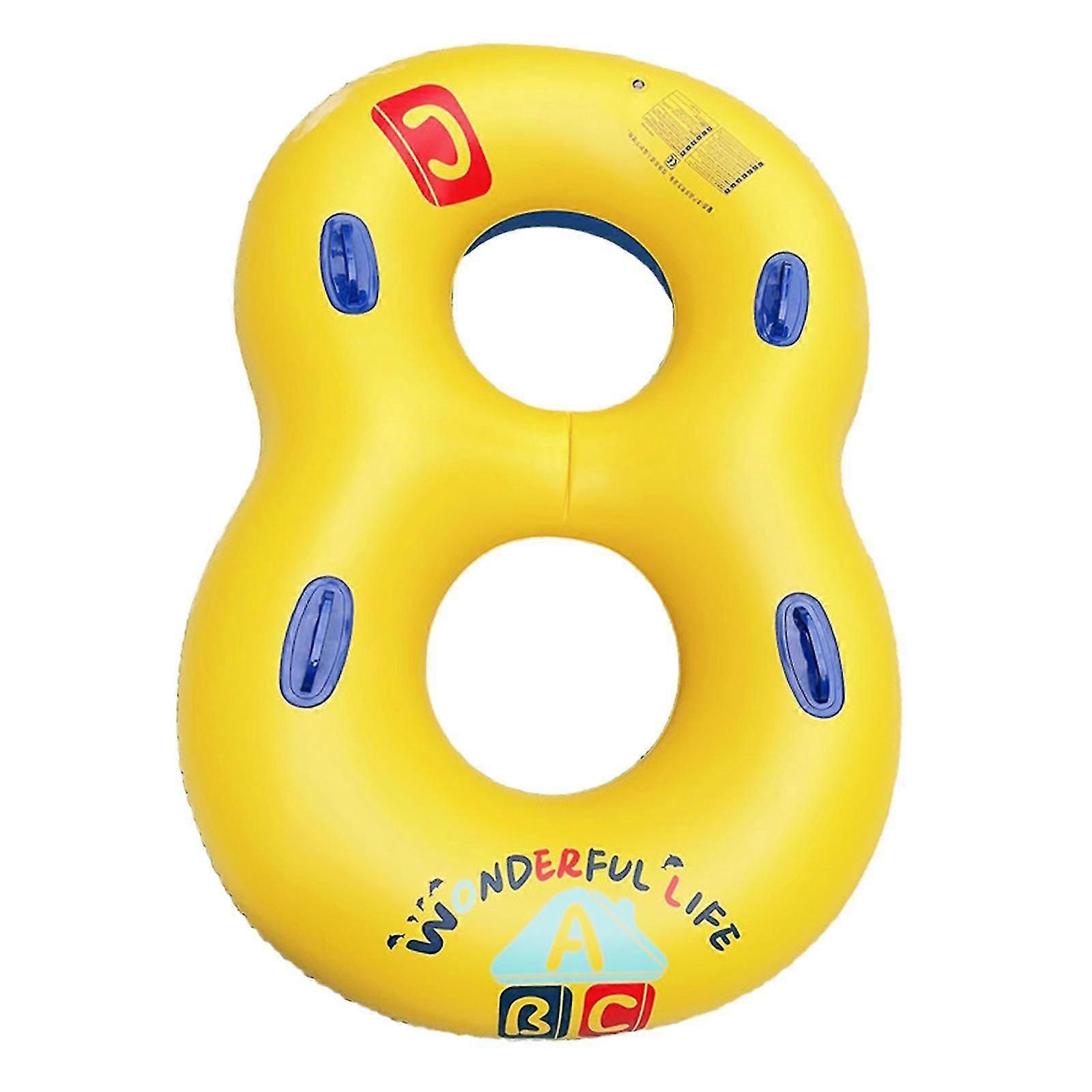 8 Word Double Ring Inflatable Pool Float with Handles Decoration ...