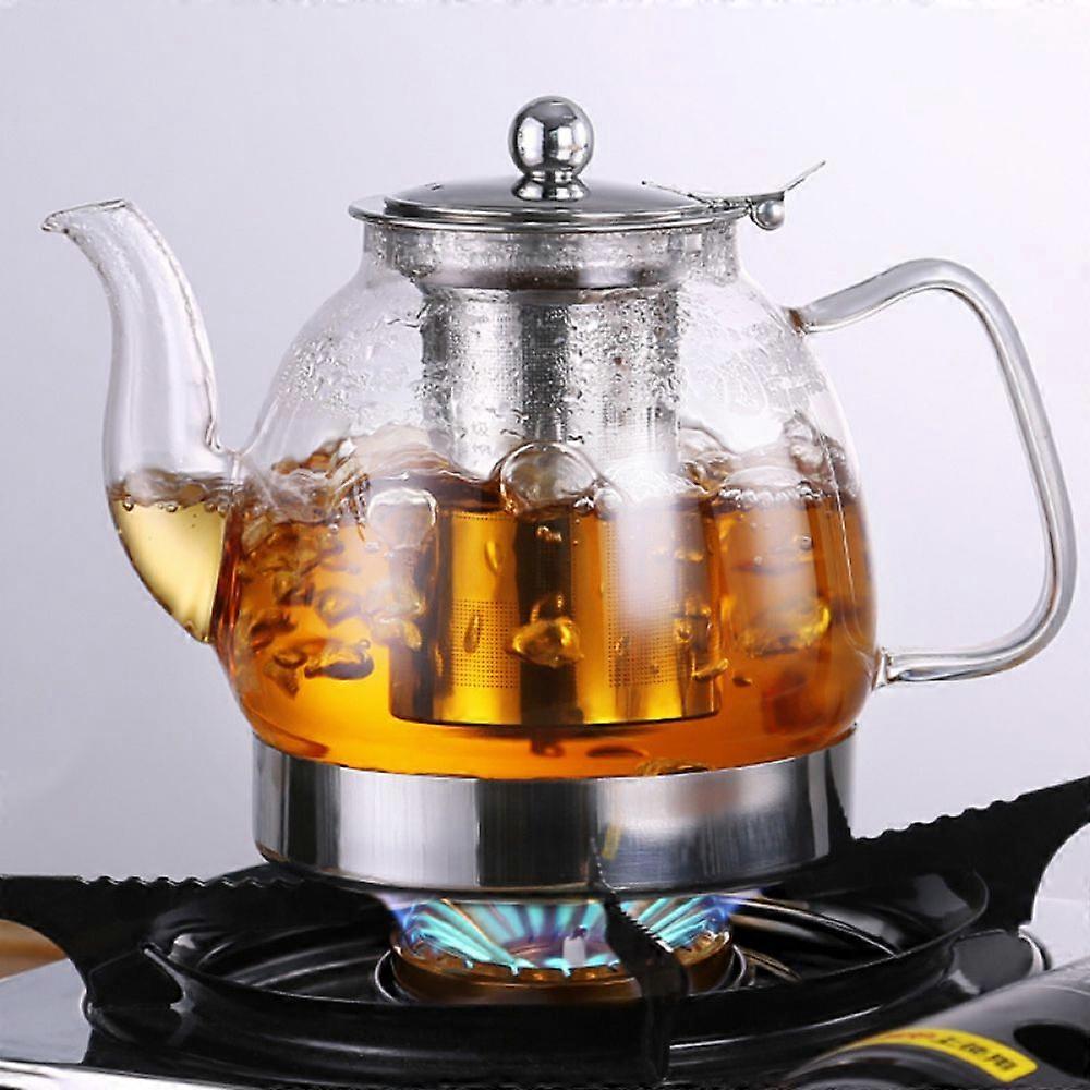 Induction cooker glass teapot, stovetop teapot clear glass flower ...