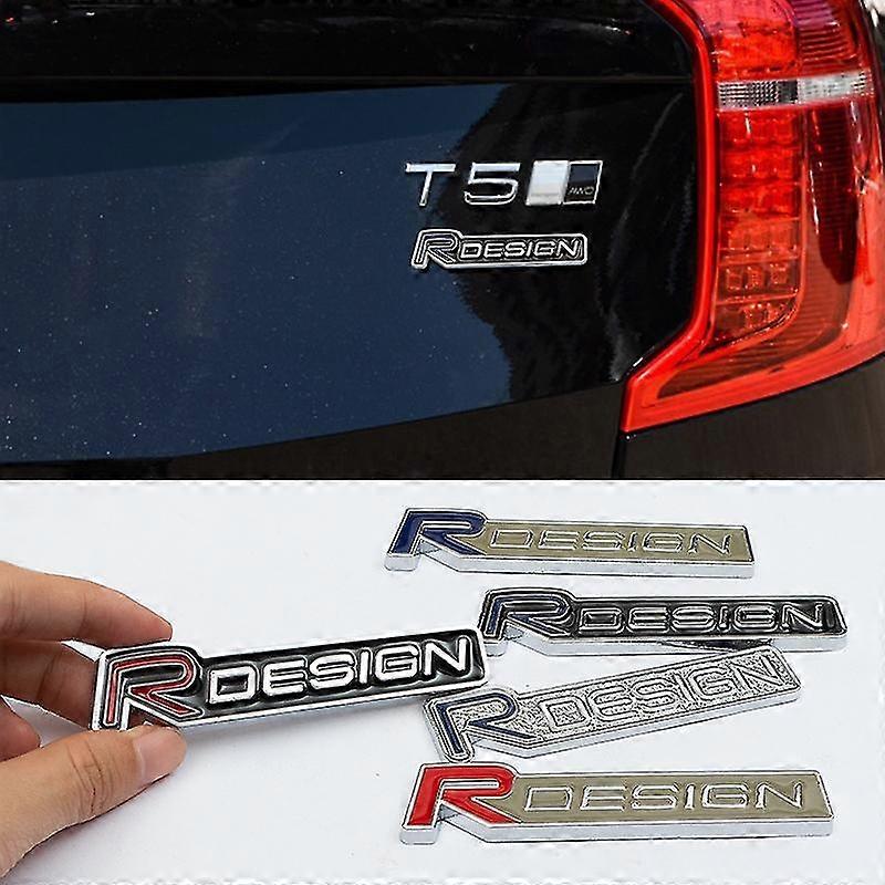 3d Metal R Design Logo Car Rear Trunk Fender Emblem Badge Sticker For ...