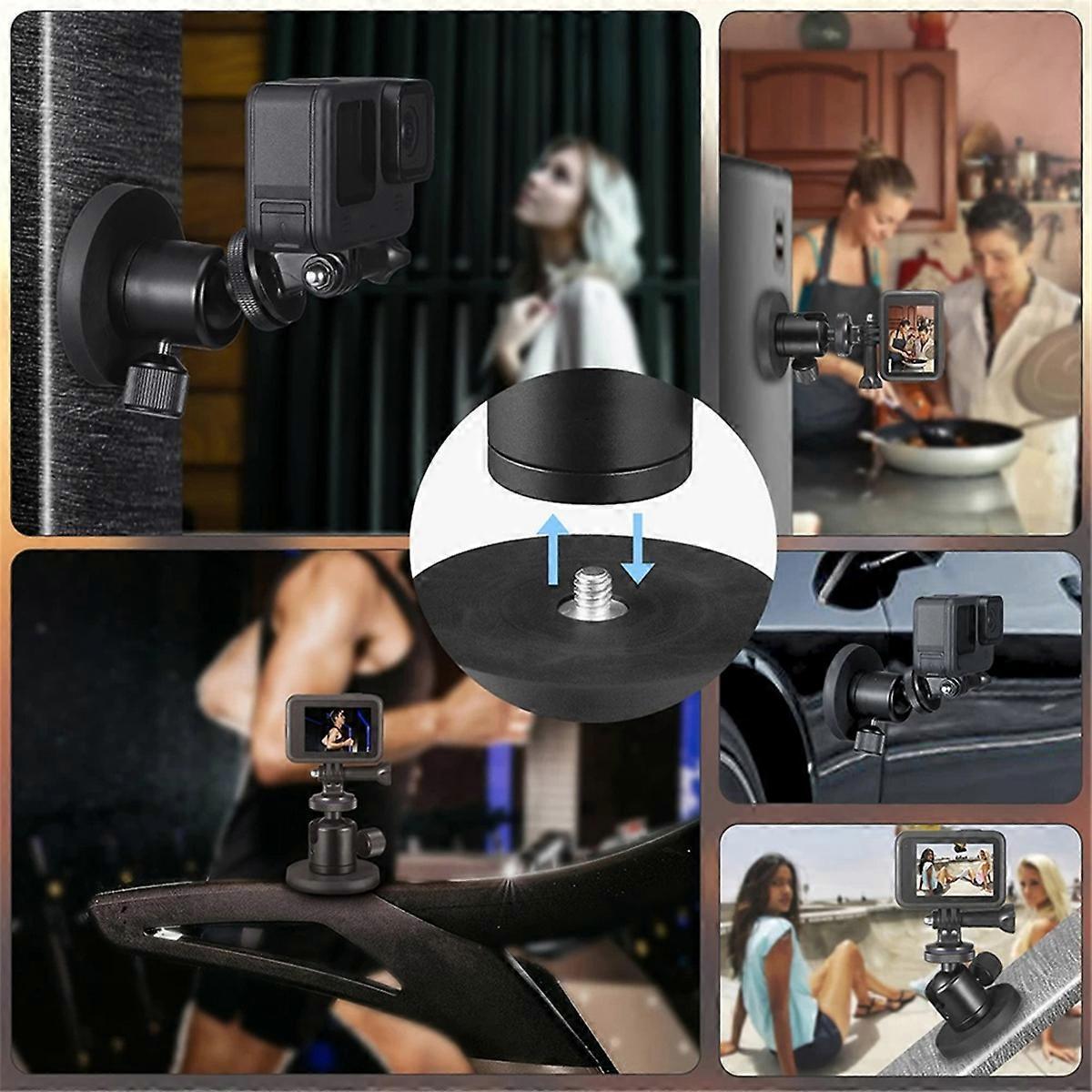 Magnetic Suction Bracket Base 1/4 Inch Screw Thread Hole Action Camera ...