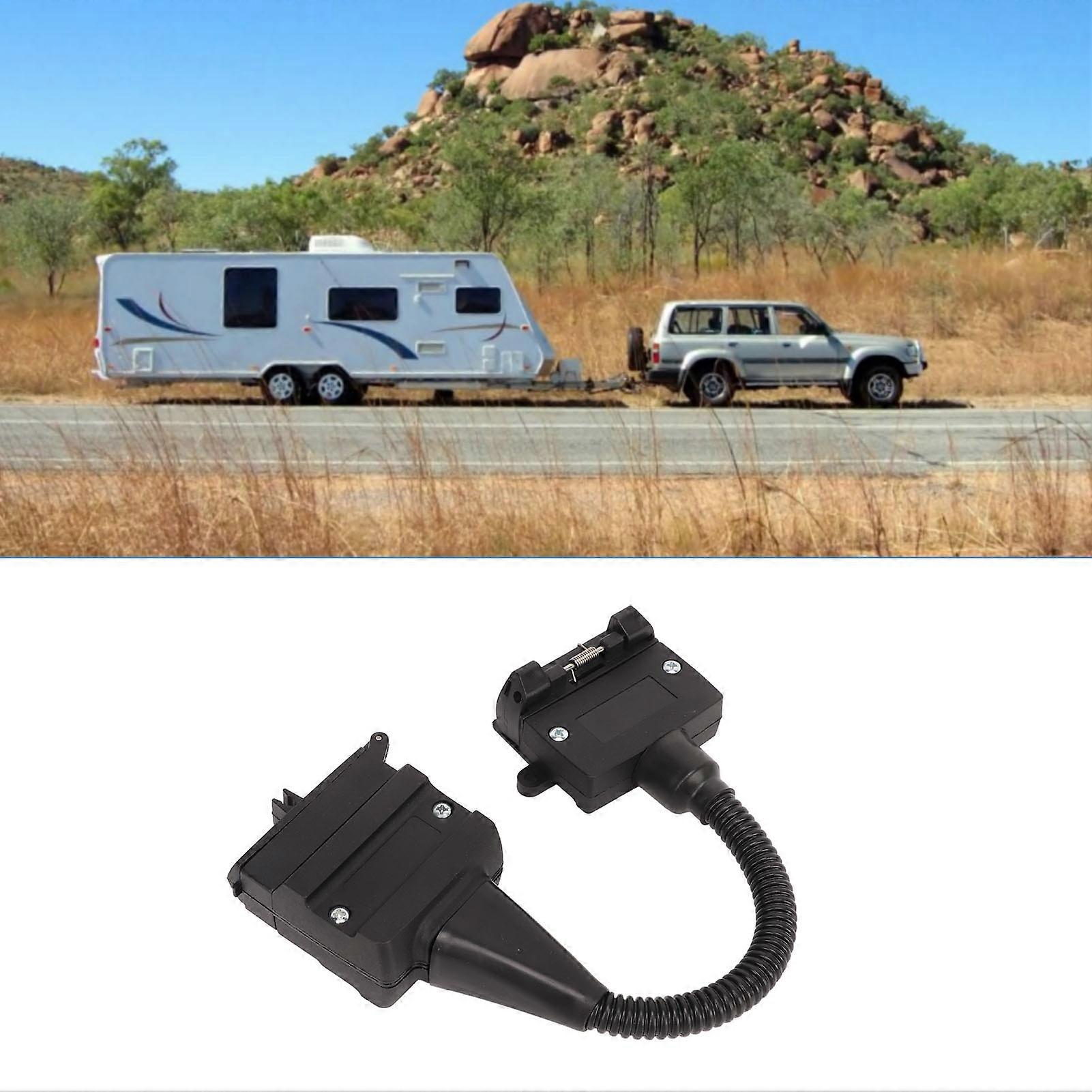 Trailer Adapter 12 Pin Flat Male Plug to 7 Pin Flat Female Socket ...