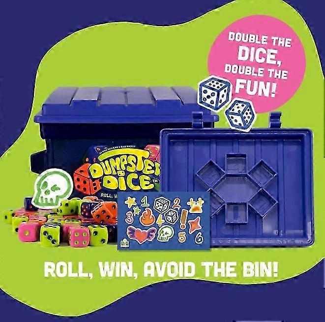 Dumpster Dice,Fast-Paced Family Dice Game,Exciting 4 Player Board and Dice Game | Fruugo UK