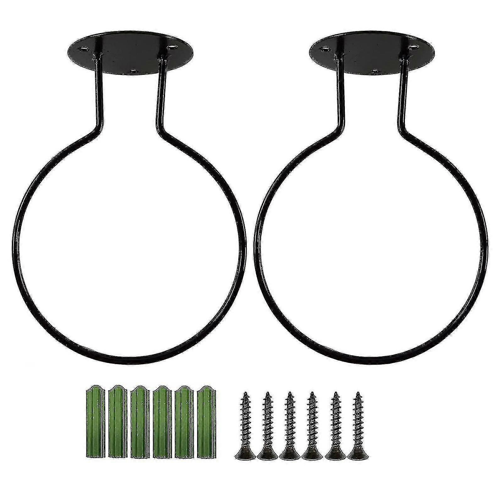 2-Pack Wall-Mounted Sports Ball Holder for Basketball, Soccer ...