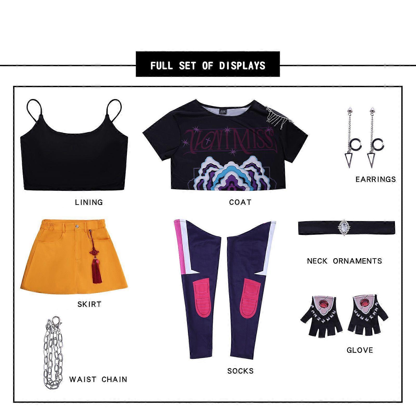 New KPop Demon Hunters Cosplay Costume Set Rumi Mira Zoey Halloween ...