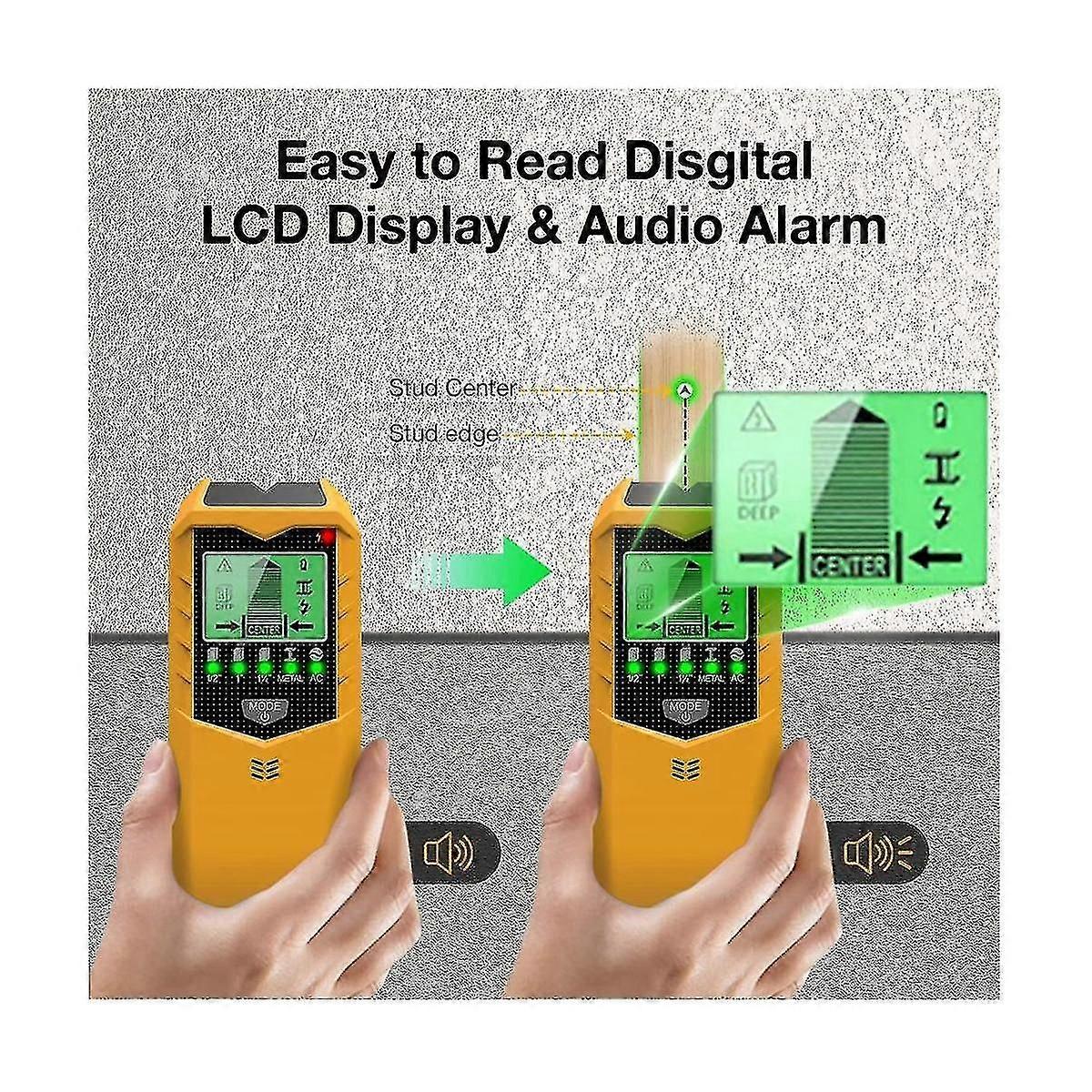 5 In 1 Electric Multi-function Stud Detector Smart Stud Sensor With Lcd ...