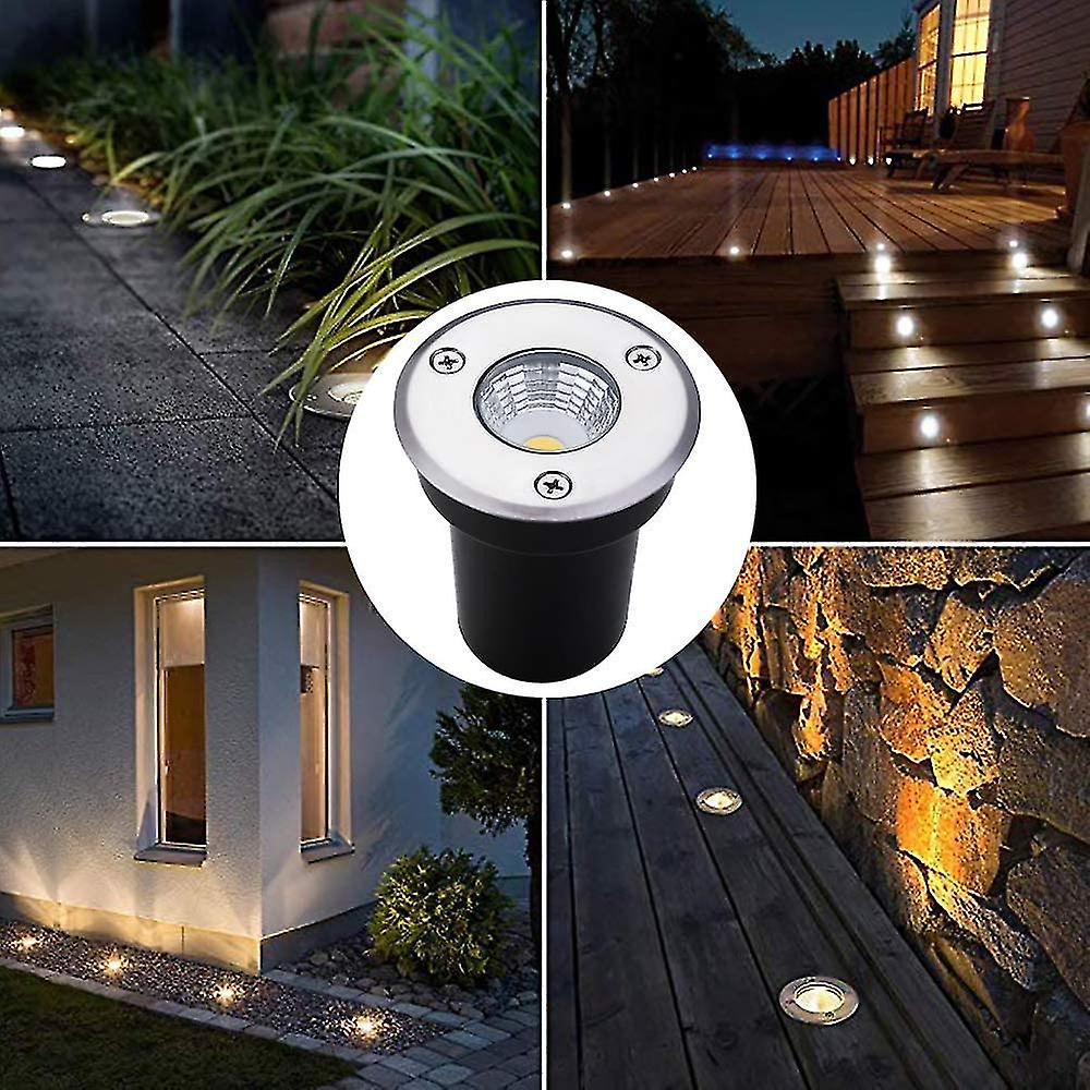 6 Led Recessed Ground Spotlight, 3w Recessed Floor Lamp For Outdoor ...