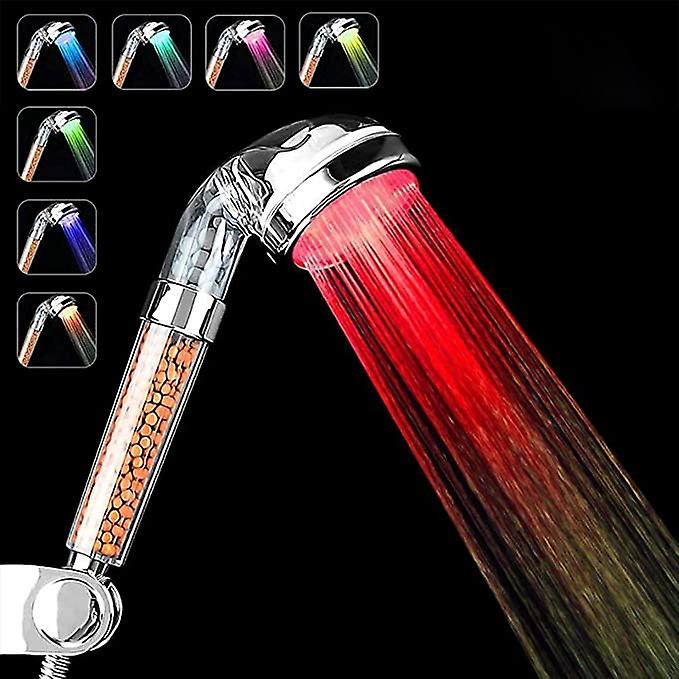 Shower Head, 7 Color Changing LED, Bathroom Spa LED Shower Head - High ...